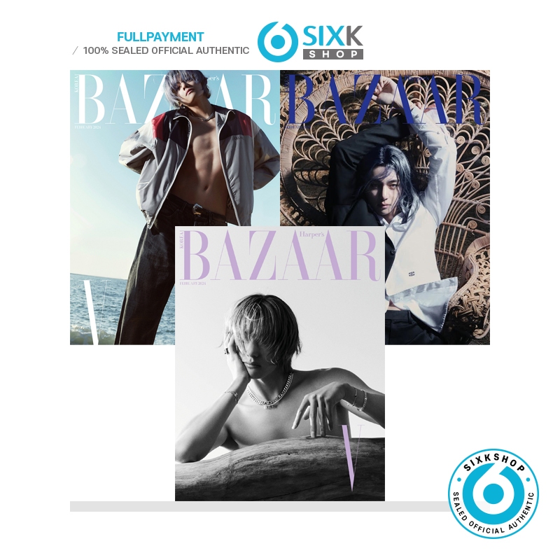 BAZAAR - BTS V Cover (FEB issue 2024) | Shopee Malaysia