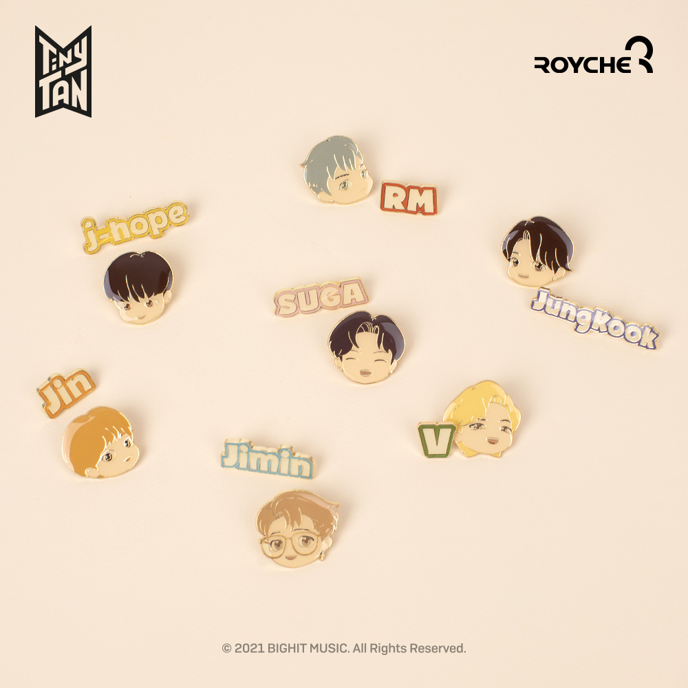 BTS (BangTan Boys) TinyTan Dynamite Pin Badge Metal Type, Official ...