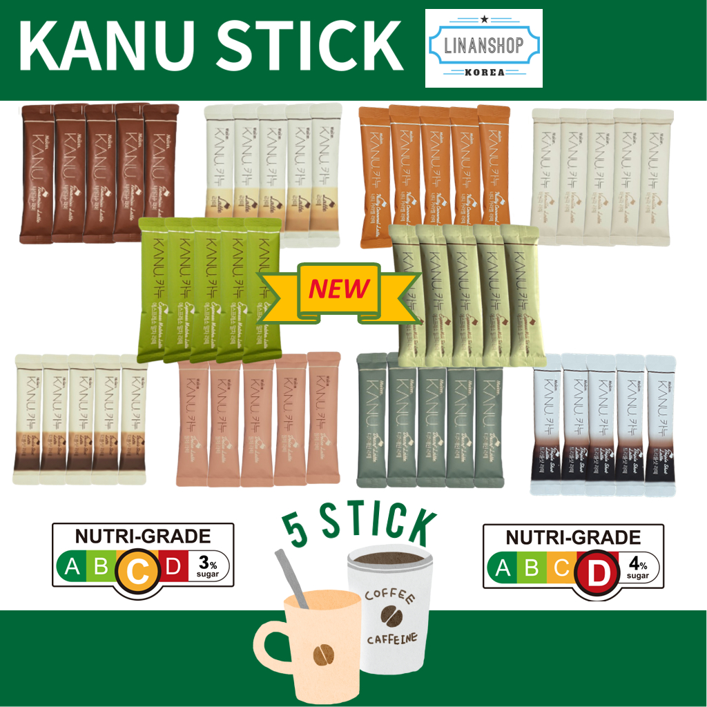 [KOREA] KANU 5 sitcks /Maxim Kanu instant stick coffee / Latte / Double ...