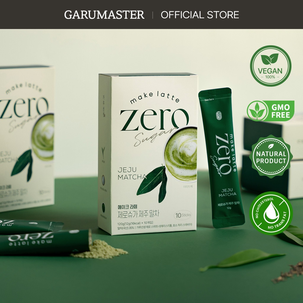 [GARUMASTER] Vegan Make Latte Zero Sugar Jeju Matcha 12g*10 Sticks ...