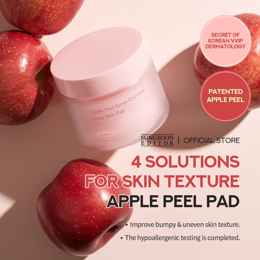 [SUNGBOON EDITOR] Apple Peel Syrup Coating Glow Skin Pad 230ml (40pcs ...