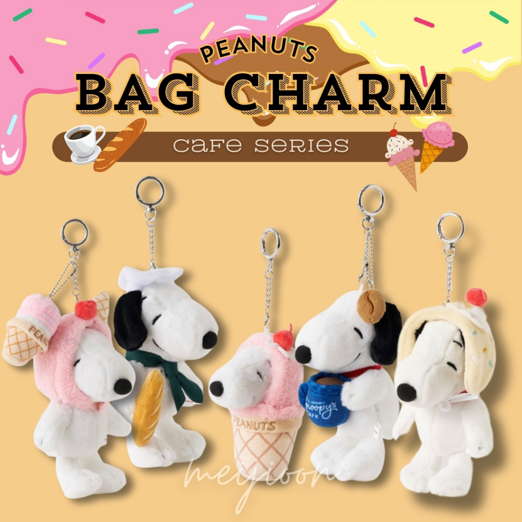 ♥from KOREA♥ Peanuts, Snoopy, Cafe Series Doll Bag Charms, Toy Key Ring ...