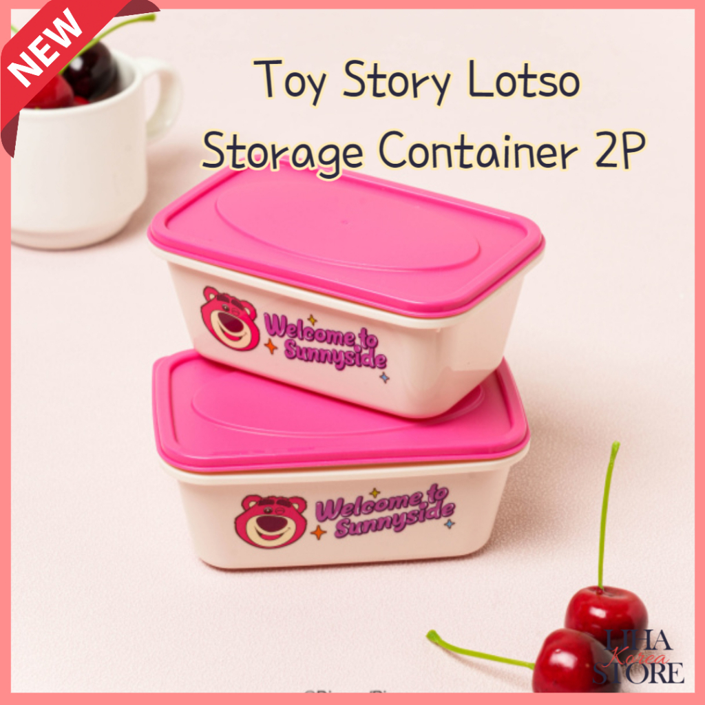 Daiso Korea Pixar Toy Story Lotso Storage Box PP Storage Container ...