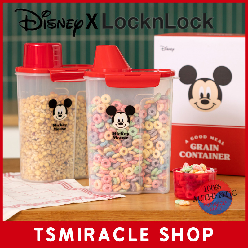 LocknLock Disney Mickey Mouse Cereal storage container 2P set/grain ...