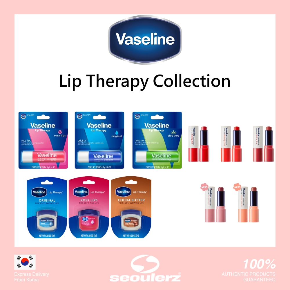 [Vaseline] Lip Therapy Collection Kissing Red, Blushing Coral, Mellow ...