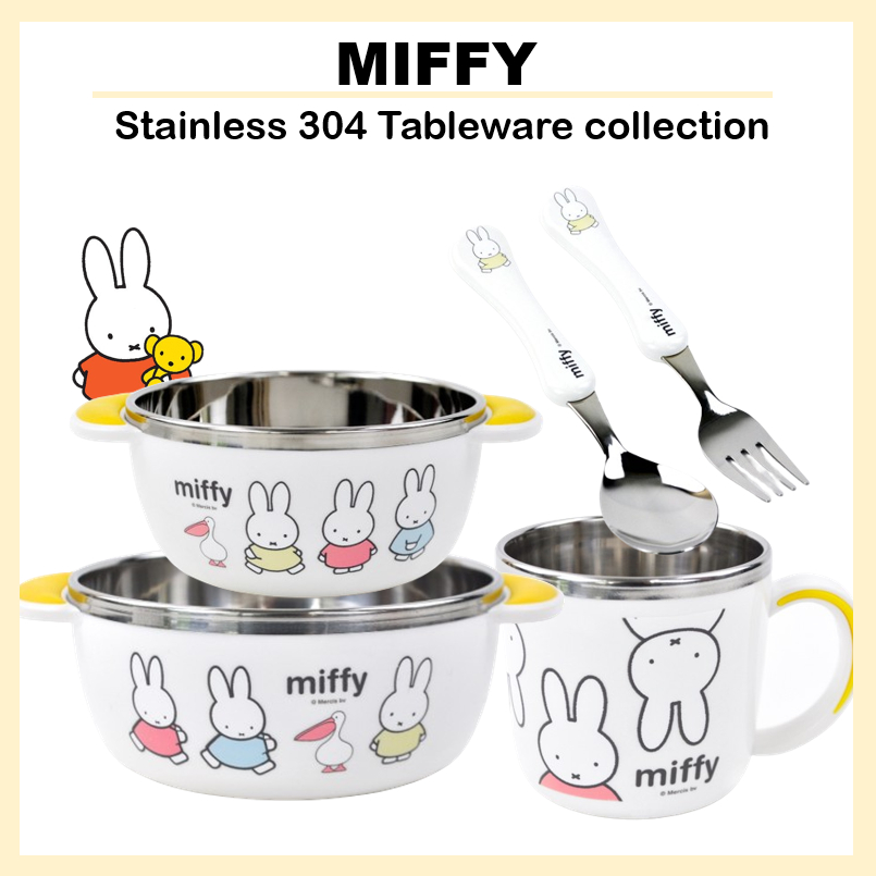 [MIFFY] Stainless 304 Tableware collection bowl,cup,spoon+fork set ...