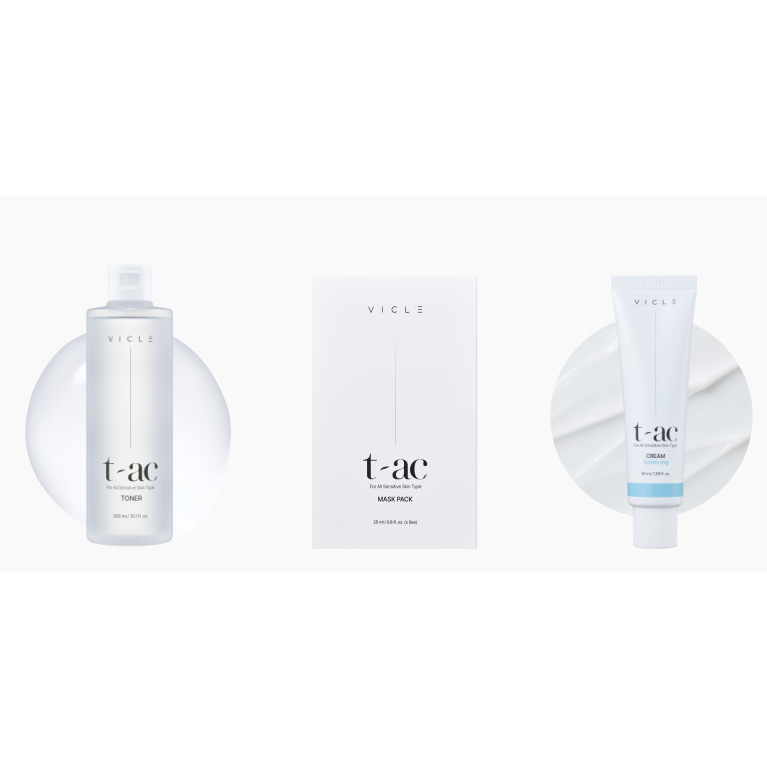 VICLE T-ac, Ampoule 75ml, Toner 300ml, PH Cleanser 150ml, Balancing ...