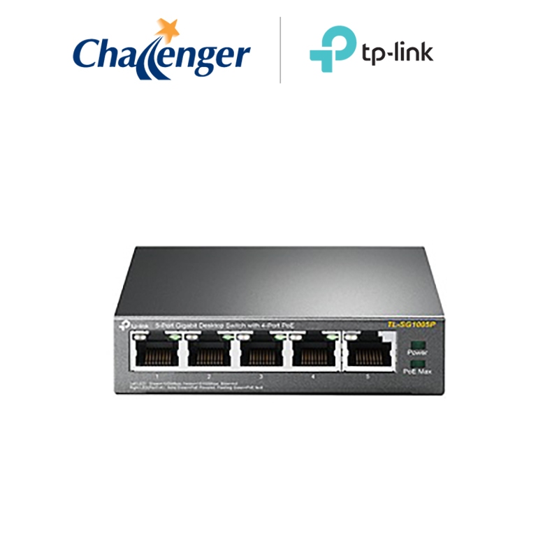 TP-Link TL-SG1005P 5-port Gigabit Desktop Switch with 4P POE | Shopee ...