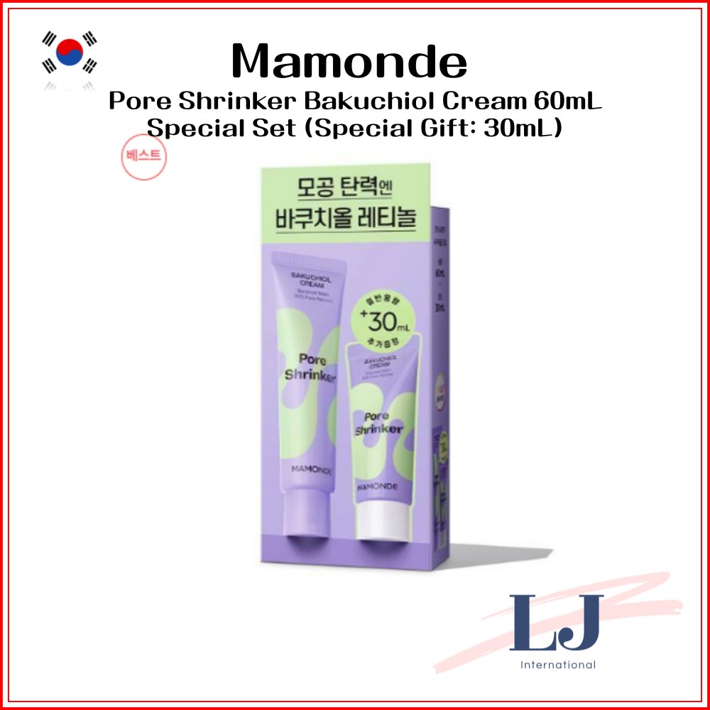 Mamonde Pore Shrinker Bakuchiol Cream 60mL Special Set (Special Gift ...