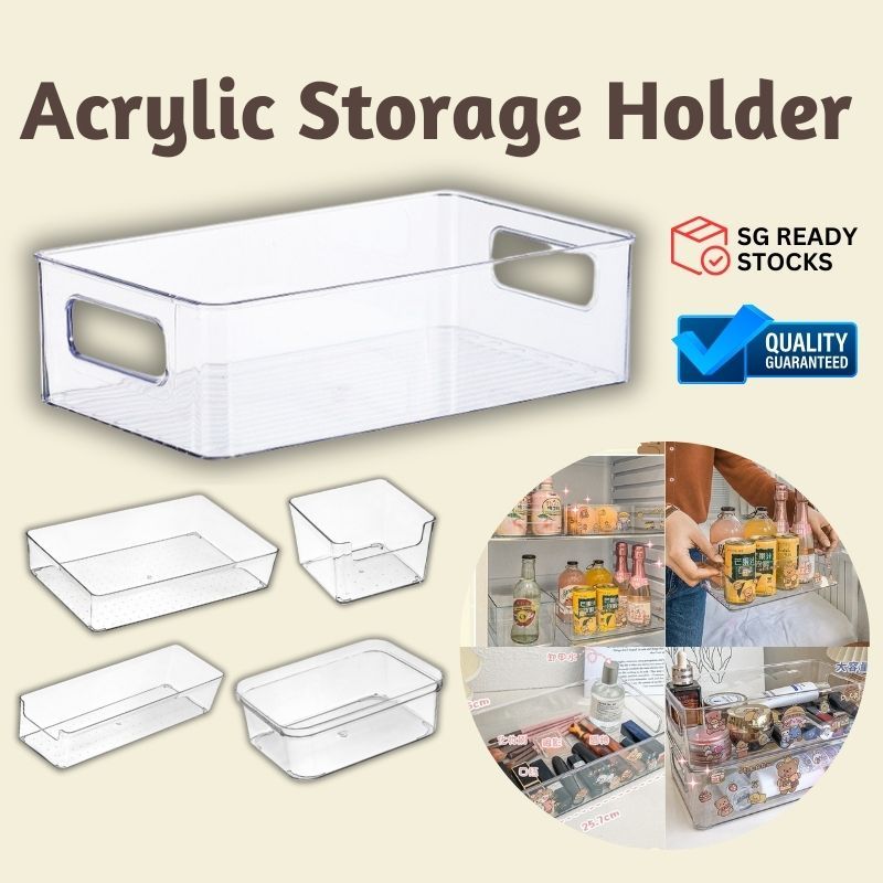 [SG] Acrylic Storage Holder Box Organisers Clear Acrylic Containers ...