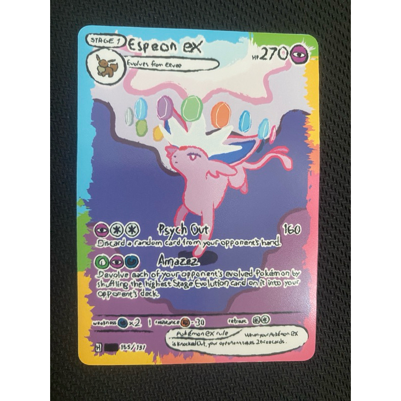 Custom Pokemon Cards Designed by Waddupchii - Espeon EX Traumatic ...