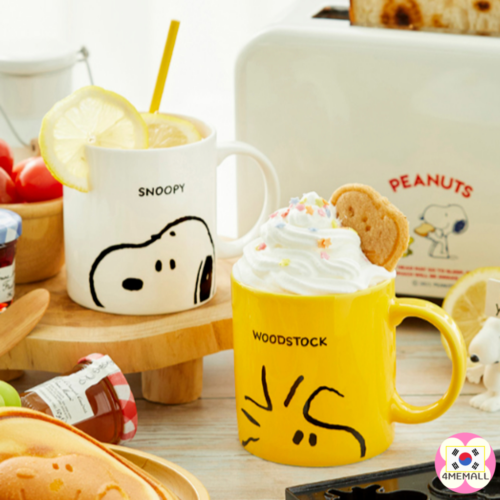 [Peanuts] Snoopy & Woodstock Face Mug 1P GIFT 360ml Cup Mug | Shopee ...