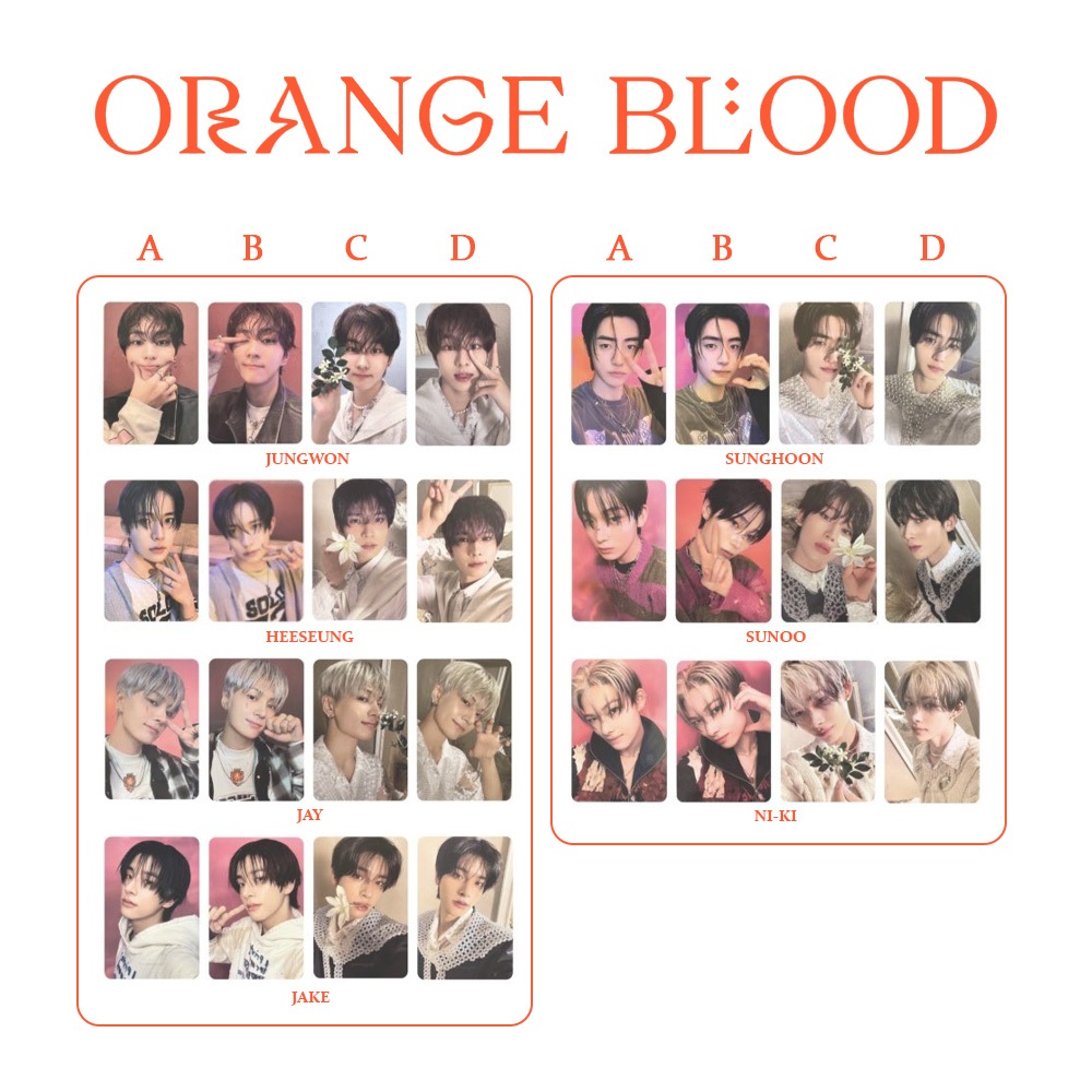 ENHYPEN 5th Mini Album Orange Blood Photobook Ver. Photocard | Shopee Malaysia