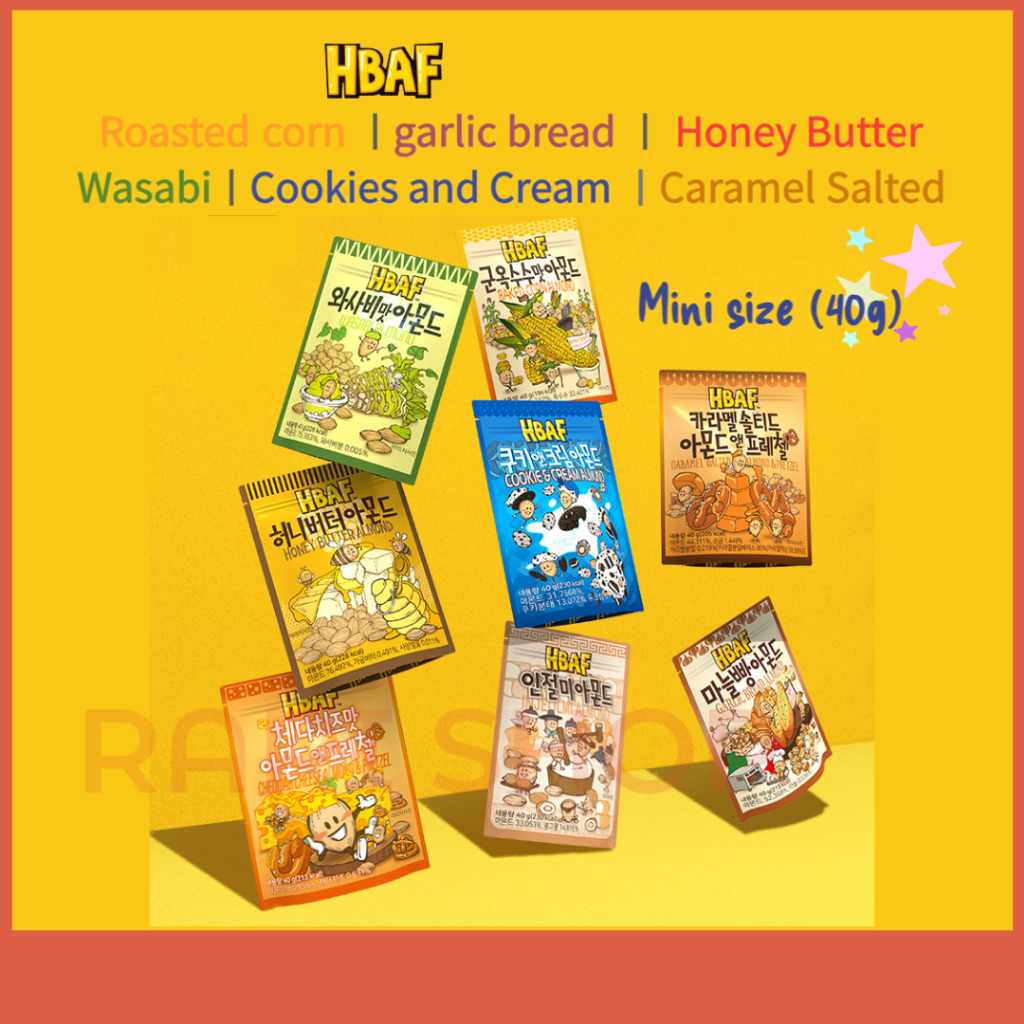 [HBAF] Gilim Tom's Farm Korean Seasoned Almonds (40g) Wasabi ㅣ Roasted ...