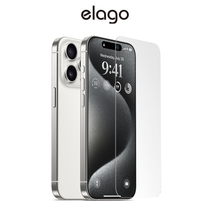 Elago iP15 Series Tempered Glass Screen Protector Compatible for iPhone ...