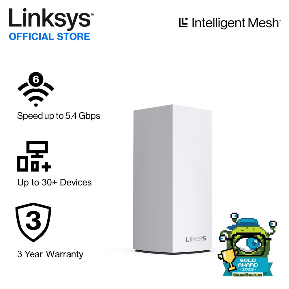 Linksys Atlas Pro 6: AX5400 Dual Band Mesh WiFi 6 Router (MX5501, 1 Pack), Wi-Fi 6 Mesh System ...