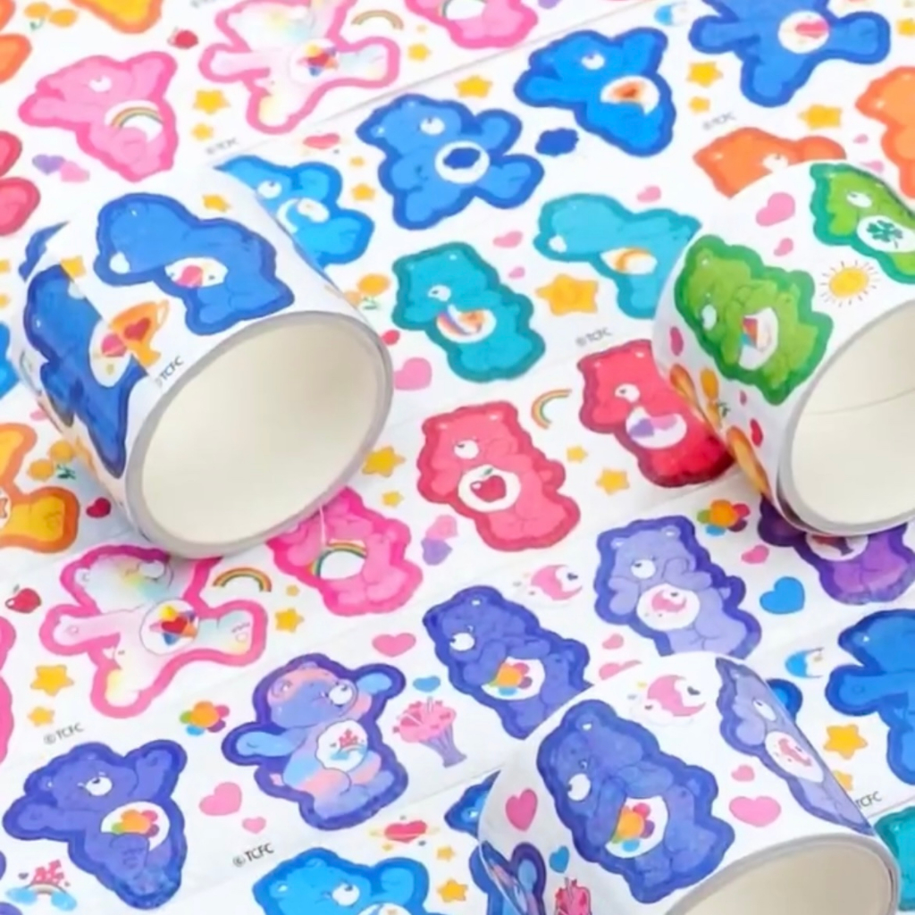 [CARE BEARS x KOREA DAISO] Care bears Roll Stickers (100 stickers in 1 ...