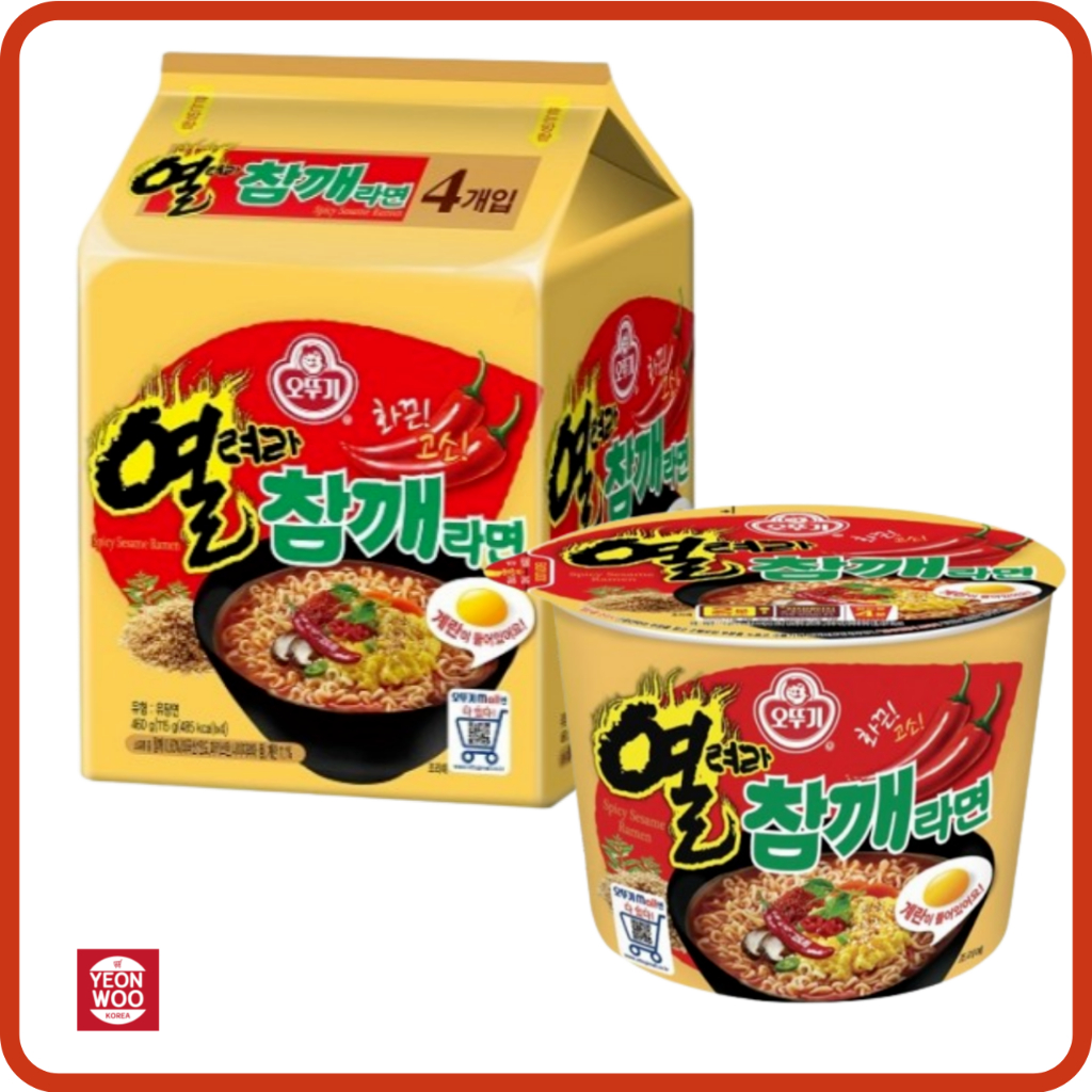 [Ottogi] Spicy Sesame Ramen 460g(4ea)/Spicy Sesame Cup Ramen 110g(1ea ...