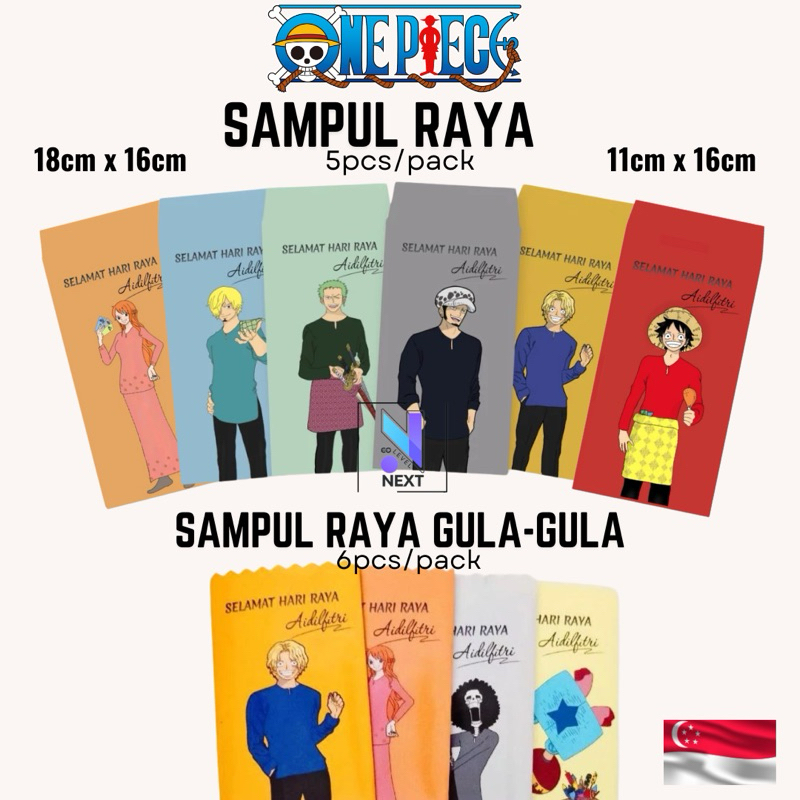[Design 2025] Sampul Raya Viral Anime/ One Piece sampul Raya Gula2 2025 ...