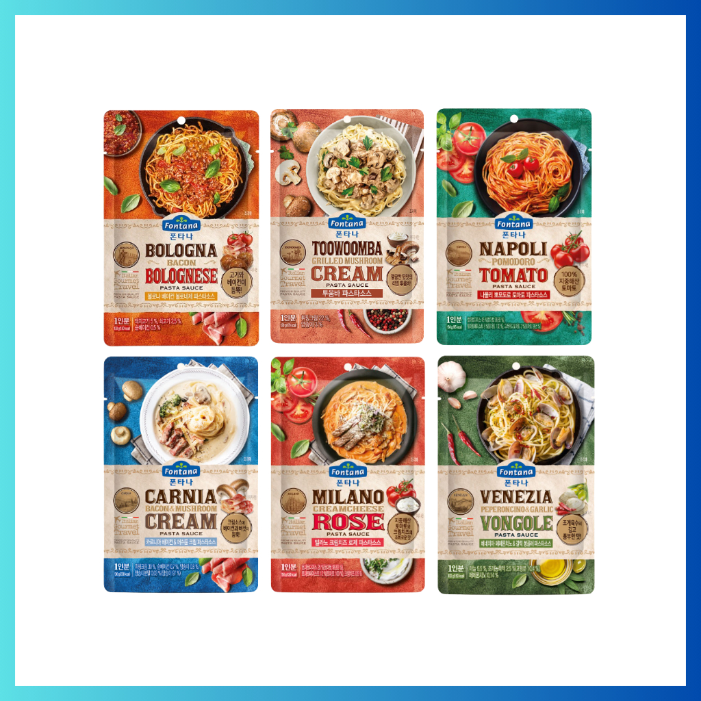 Fontana Pasta Sauce Single Pouch - Ready-to-Eat Instant Food (6 Flavors ...