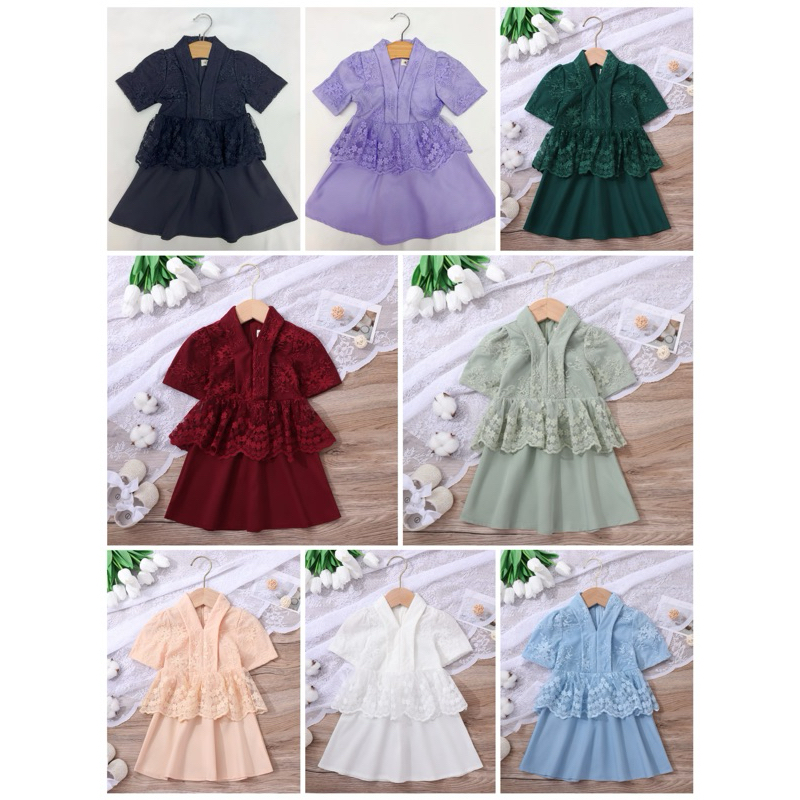 [Ready Stock RAYA SALES ] 6m-18m Muslimah Baby Baju Kebaya Lace Dress ...