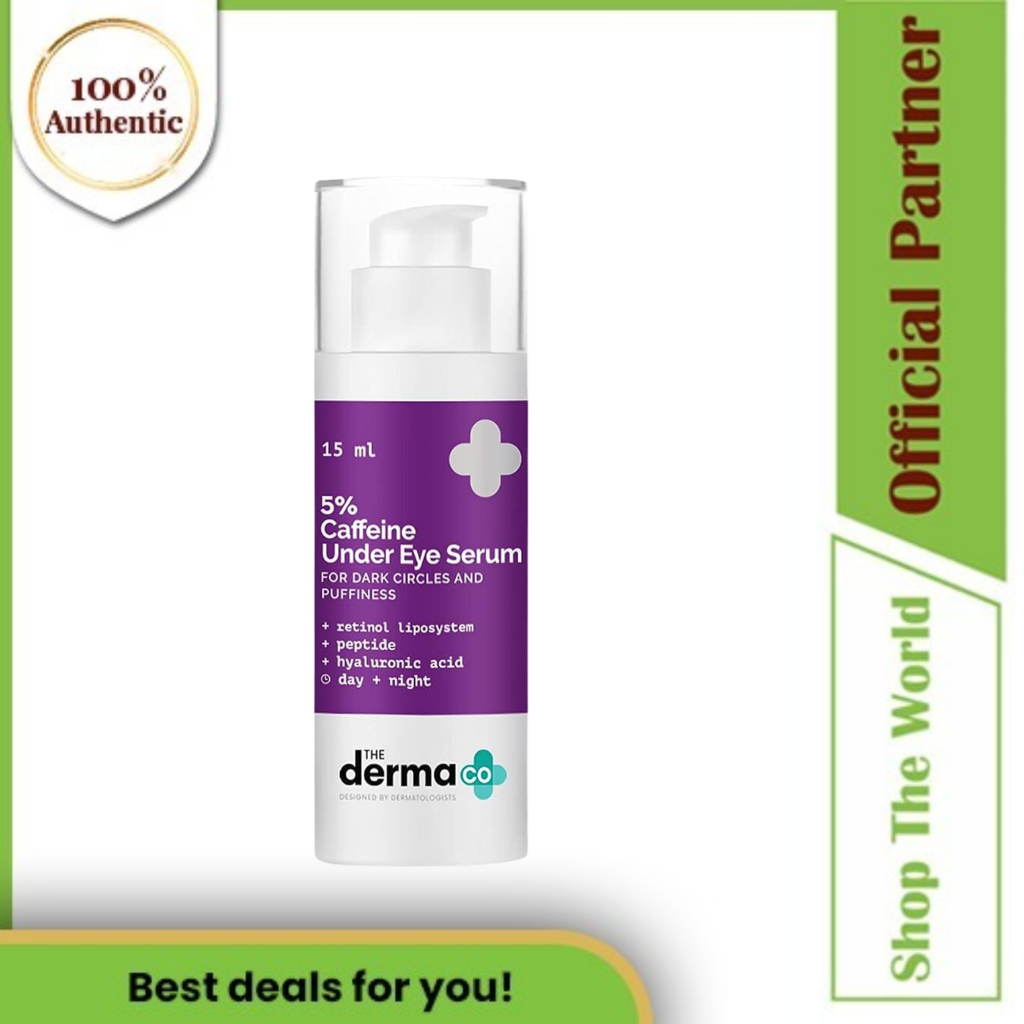 The Derma Co 5% Caffeine Under Eye Serum with Retinol & Peptide - 15 ml ...