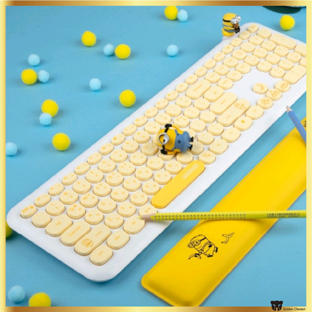 Royche Universal Minions Figure Full Size 2.4Ghz Wireless Keyboard ...