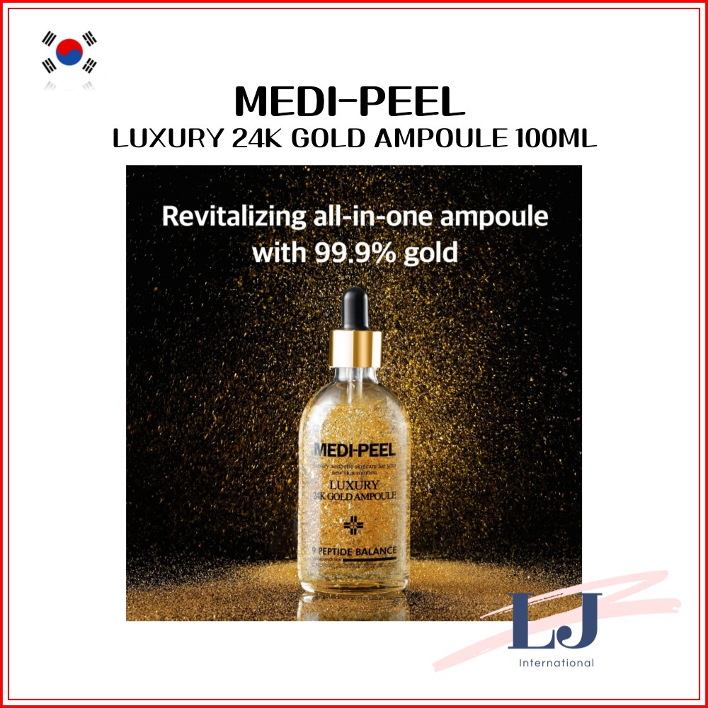 MEDIPEEL LUXURY 24K GOLD AMPOULE 100ML FROM KOREA | Shopee Malaysia