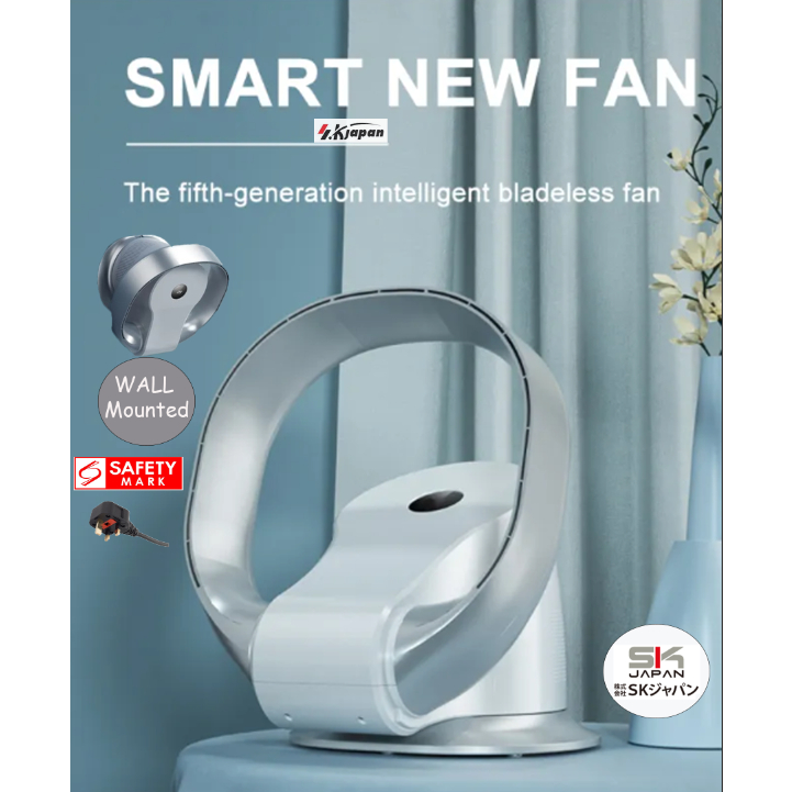 SK Japan 9 step adjustable Fan Power Folding Bladeless Electric Fan ...