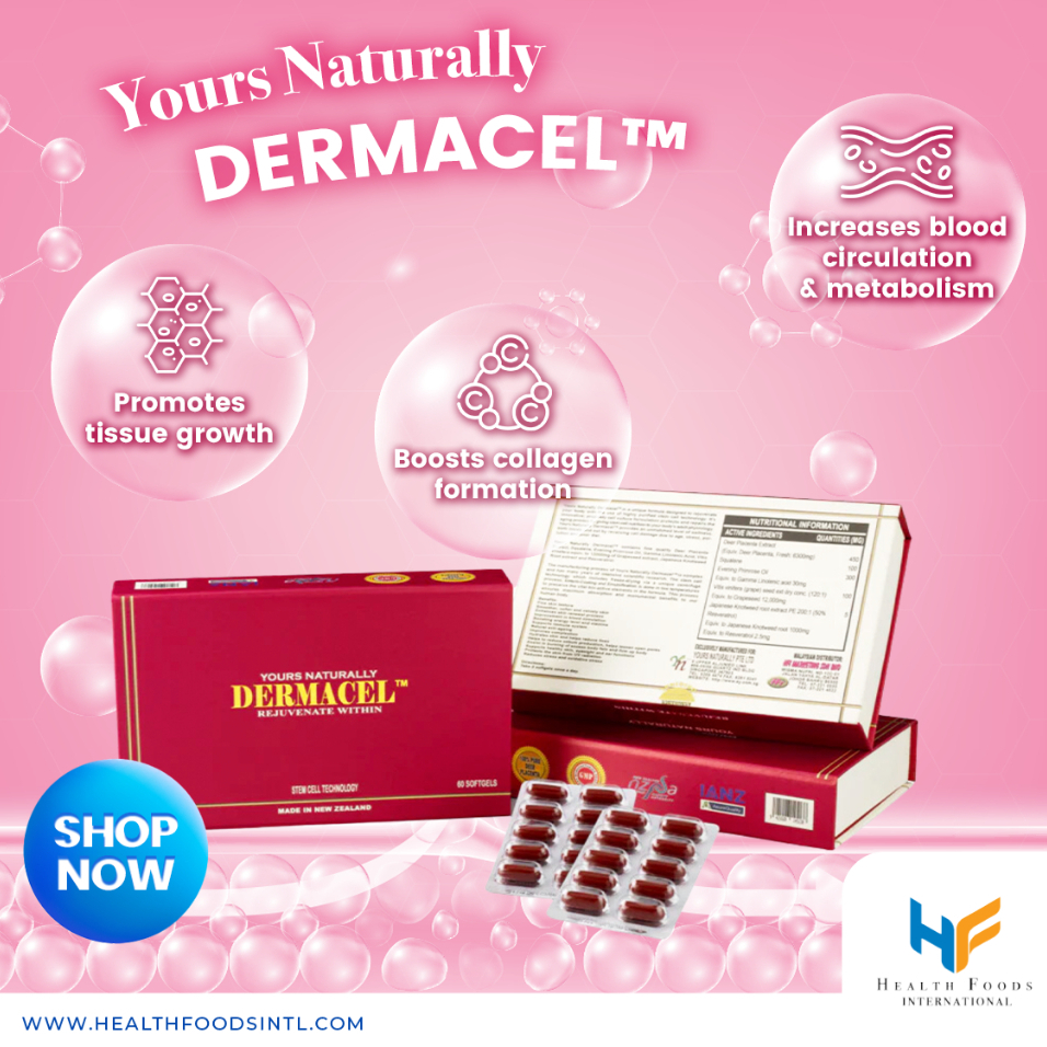 Yours Naturally Dermacel Stem Cell Deer Placenta Supplement for Skin ...