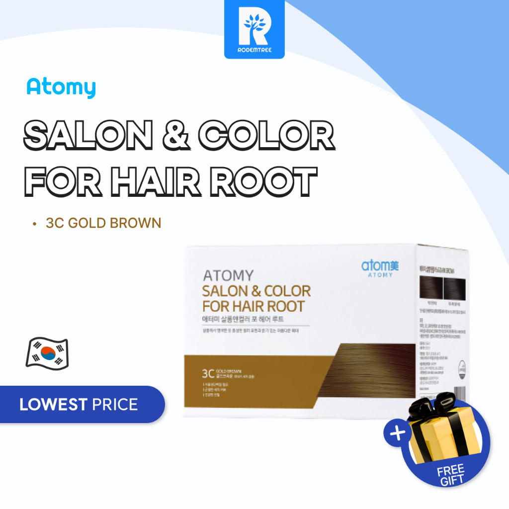 Atomy Salon and Color For Hair Root Gold Brown 3C | Shopee Malaysia