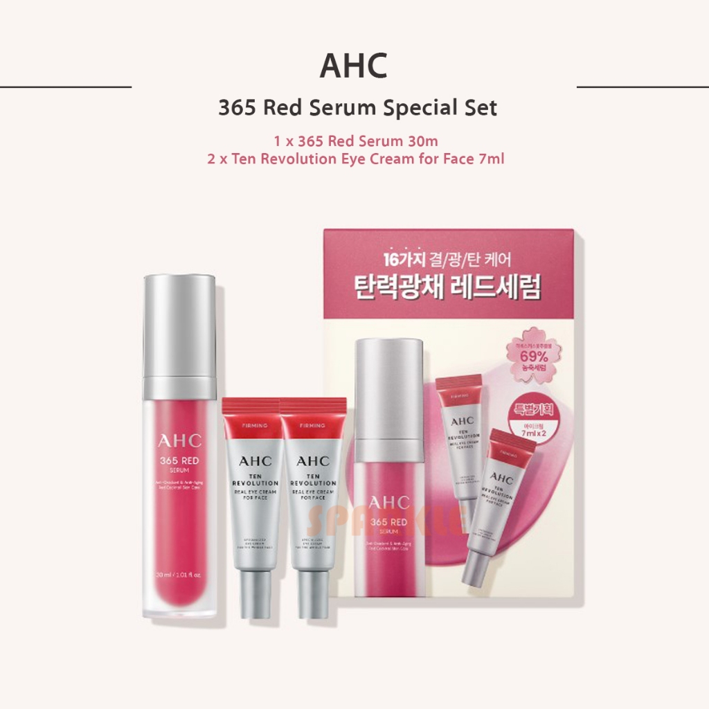 New Version [AHC] 365 Red Serum Special Set / Serum 30ml + Eye Cream ...