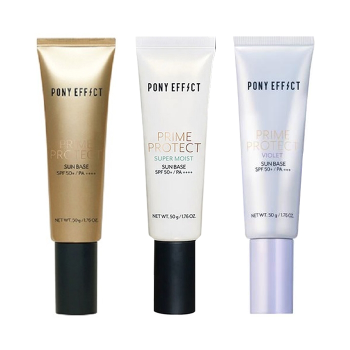 [PONY EFFECT] Prime Protect / Super Moist / Violet Sun Base SPF50+ PA ...