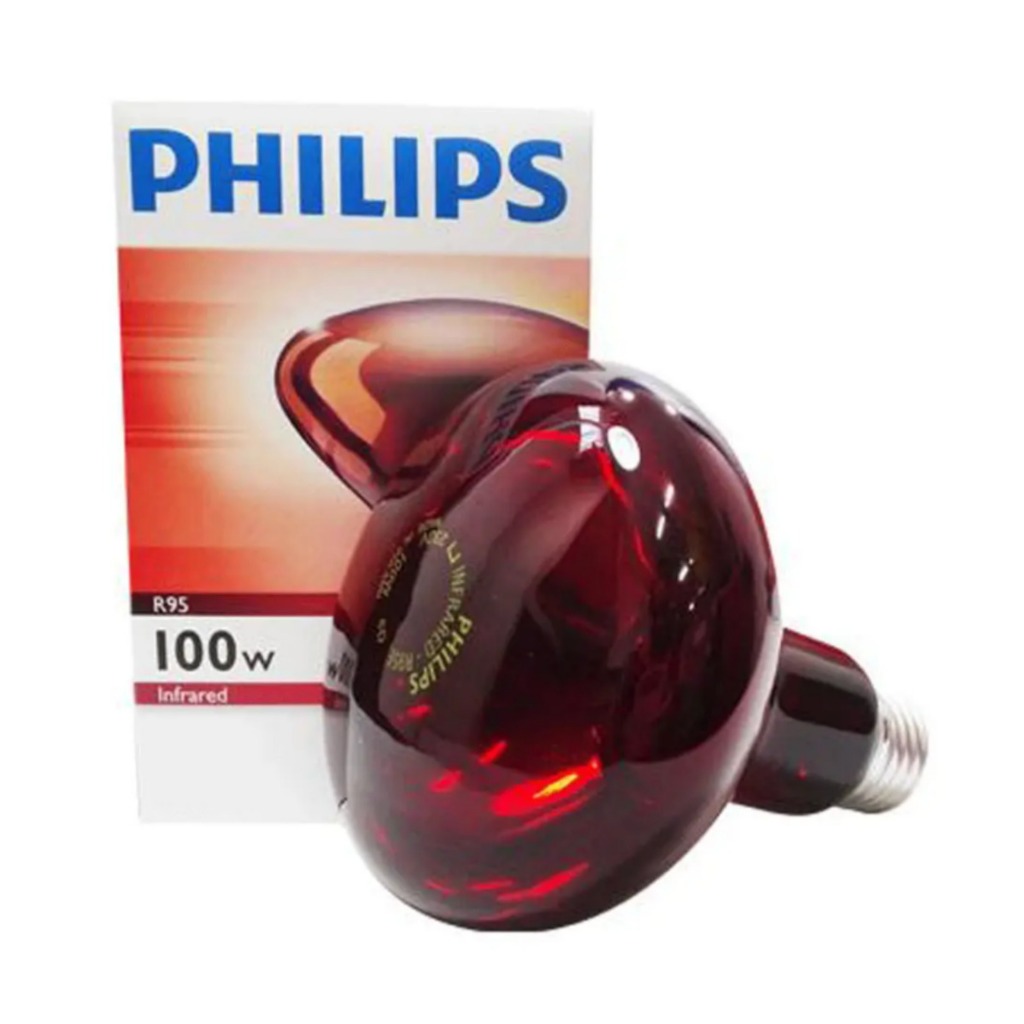 PHILIPS Infrared Physiotherapy 100W 230V R95 IR E27 Heat Light Lamp ...