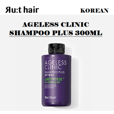 [RU:T HAIR] Ageless Clinic Shampoo Plus 300ml Anti-hair loss functional low-irritation scalp ...