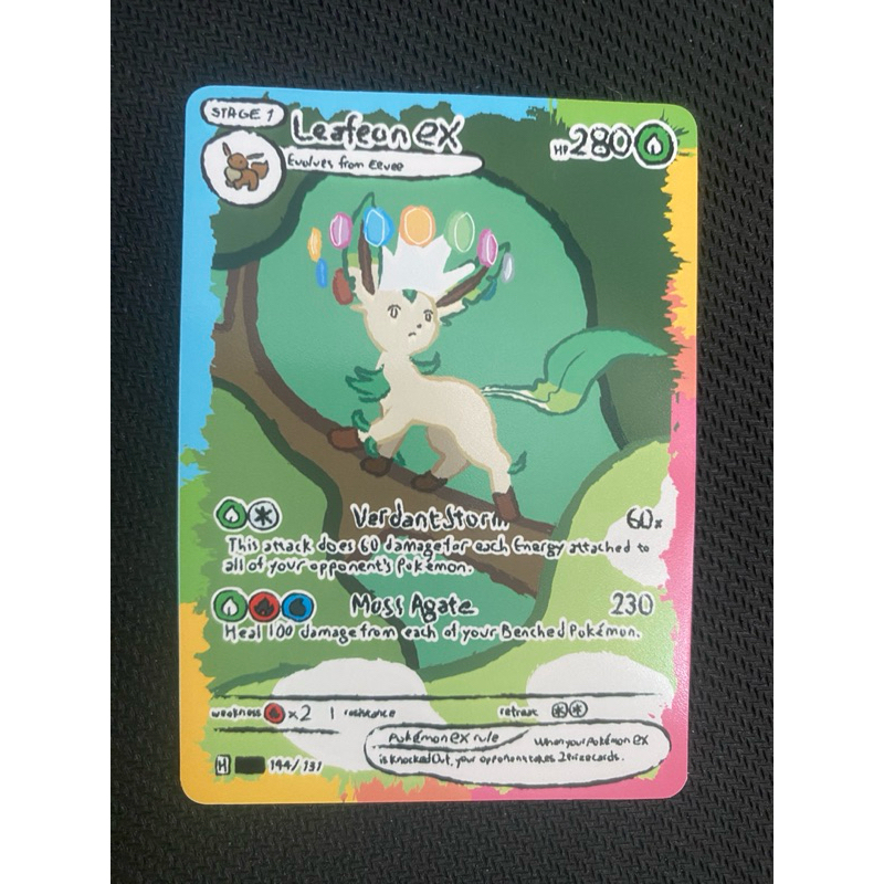 Custom Pokemon Cards Designed by Waddupchii - Leafeon EX Traumatic ...