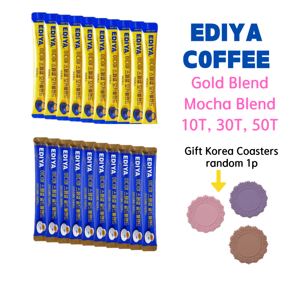 [EDIYA] Korean Coffee Mix / 3-in-1 / Gold Blend, Mocha Blend / 10T, 30T ...