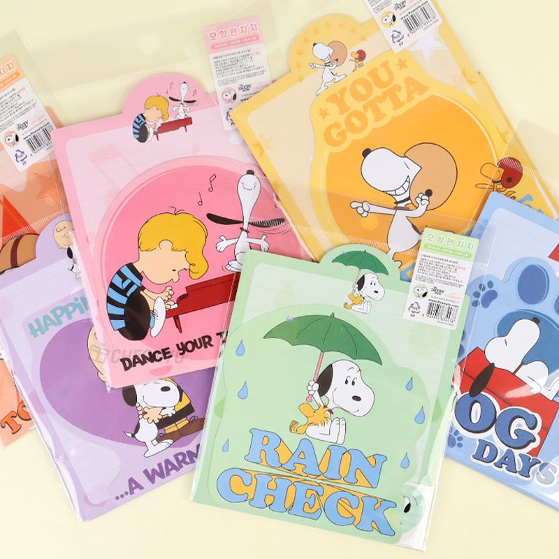 Peanuts Snoopy Letter Paper Envelope Set Stationery Writing Paper Cute ...