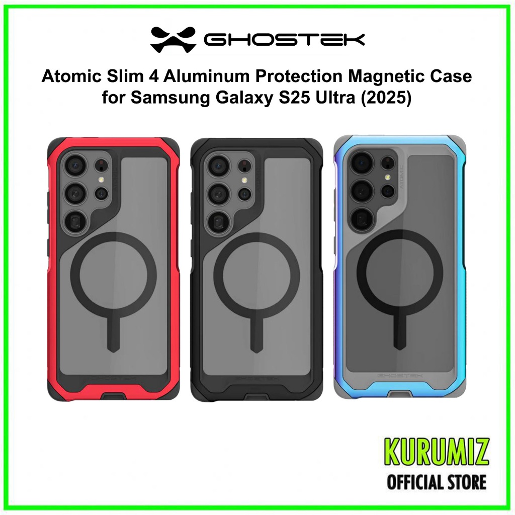 Ghostek Atomic Slim 4 Aluminum Protection Magnetic Case for Samsung Galaxy S25 Ultra (2025 ...
