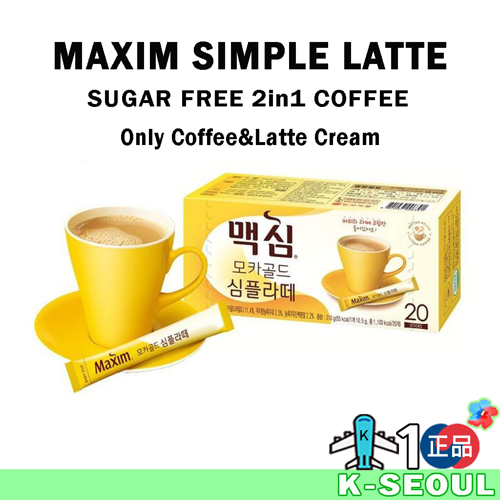 [K-Coffee] Maxim Simple Latte Sugar-Free Latte No Sugar Latte Coffee ...