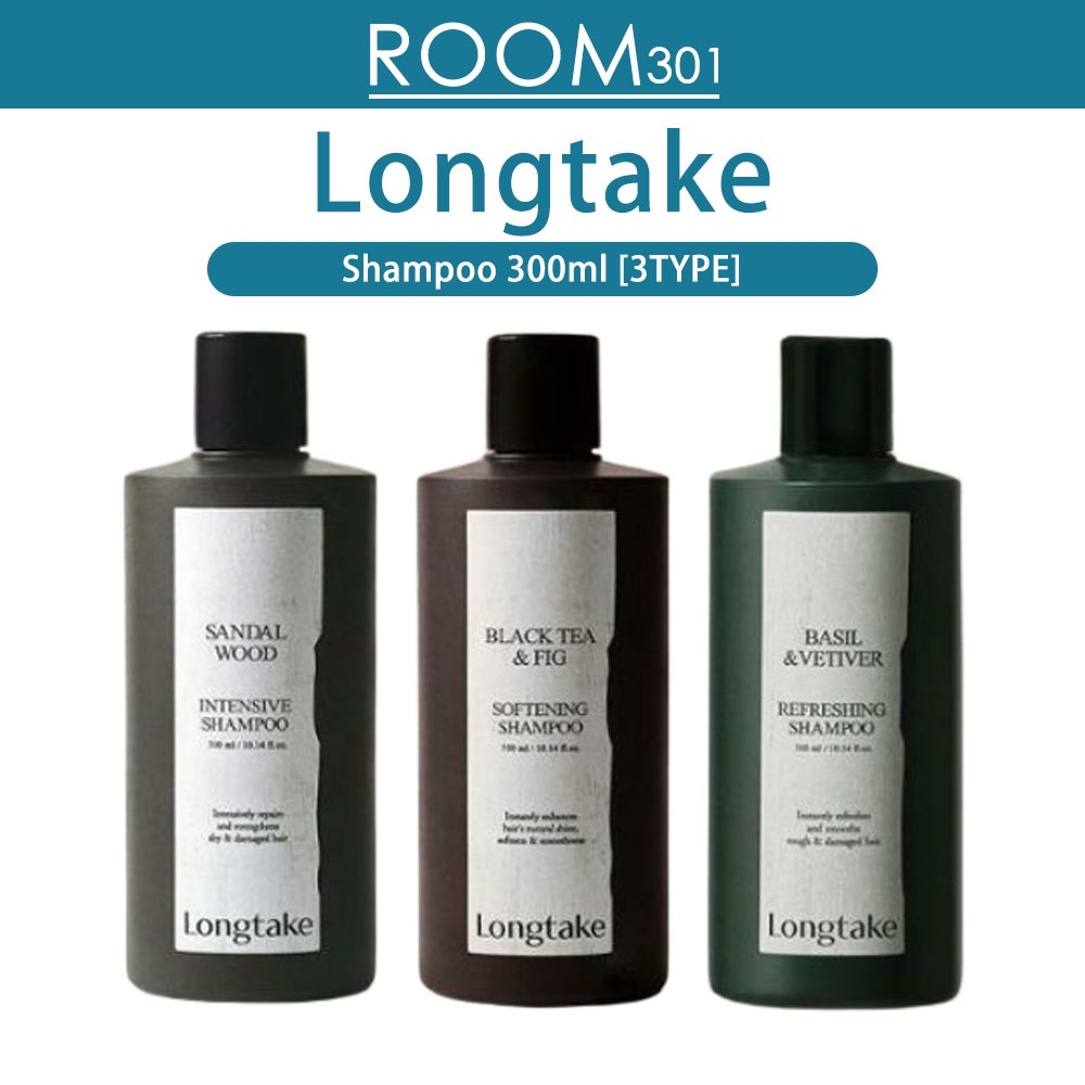 [LONGTAKE] VEGAN SHAMPOO (300ml) 3Type [Sandalwood / Black Tea & Fig / Basil & Vetiver] | Shopee ...