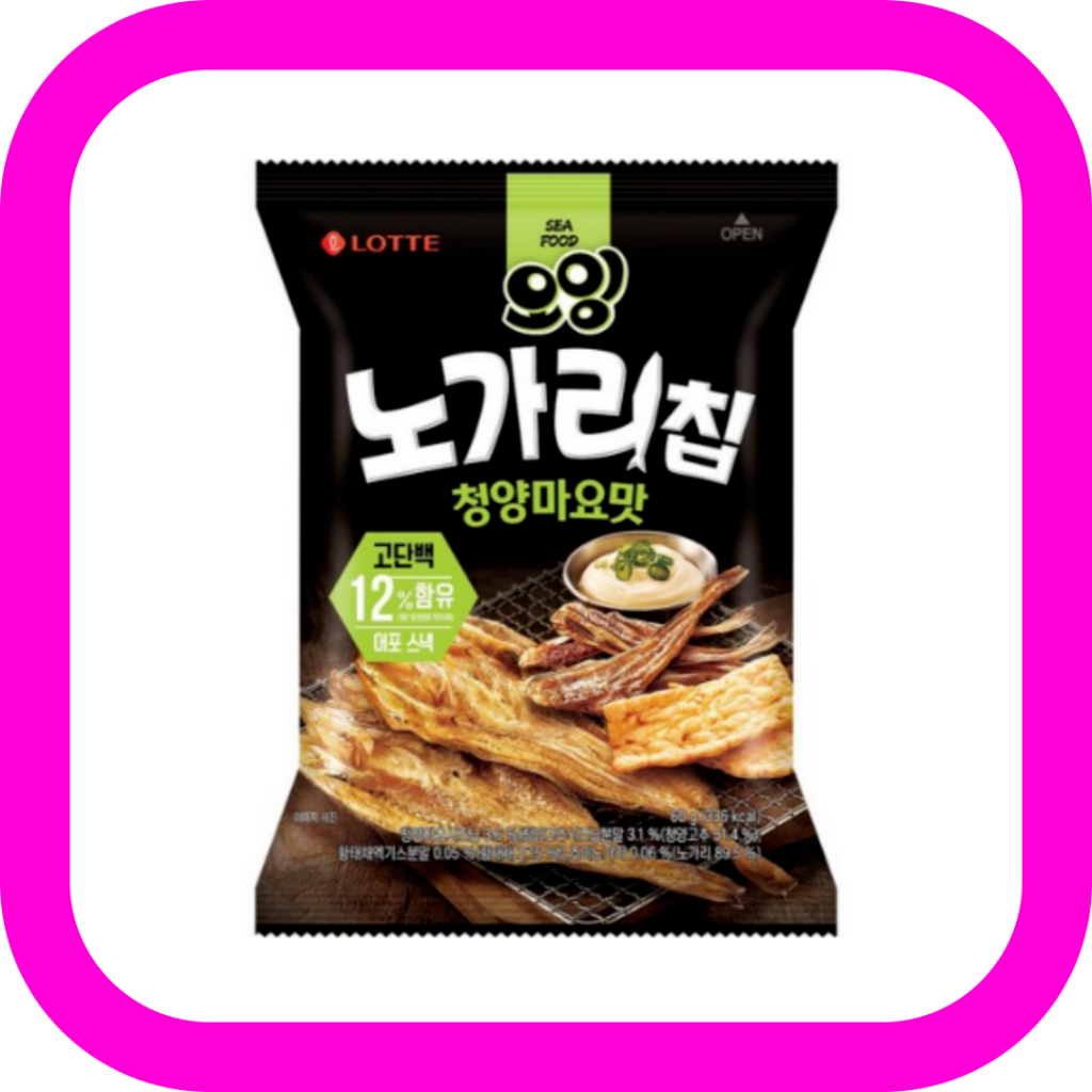 [LOTTE] OING Nogari Dried Pollock Snack 60g / NOGARI CHIPS Cheongyang ...