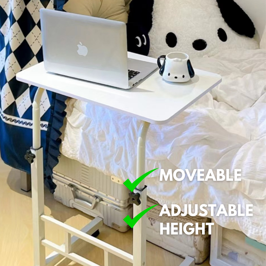Height Adjustable Bedside Table Lazy Table Study Desk Portable Study Table Movable Laptop Table ...