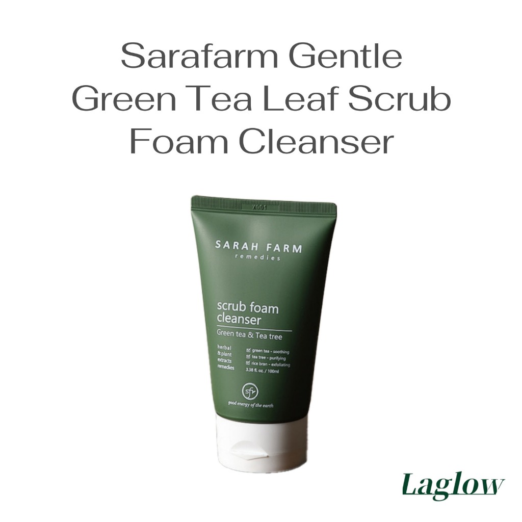 Sarafarm Gentle Green Tea Leaf Scrub Foam Cleanser - 100ml | Shopee ...