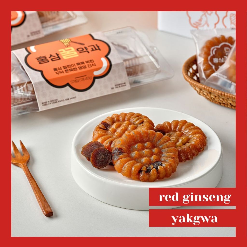 [Sobaek korea] Red Ginseng Honey Yakgwa 24 pices, Korean Traditional ...