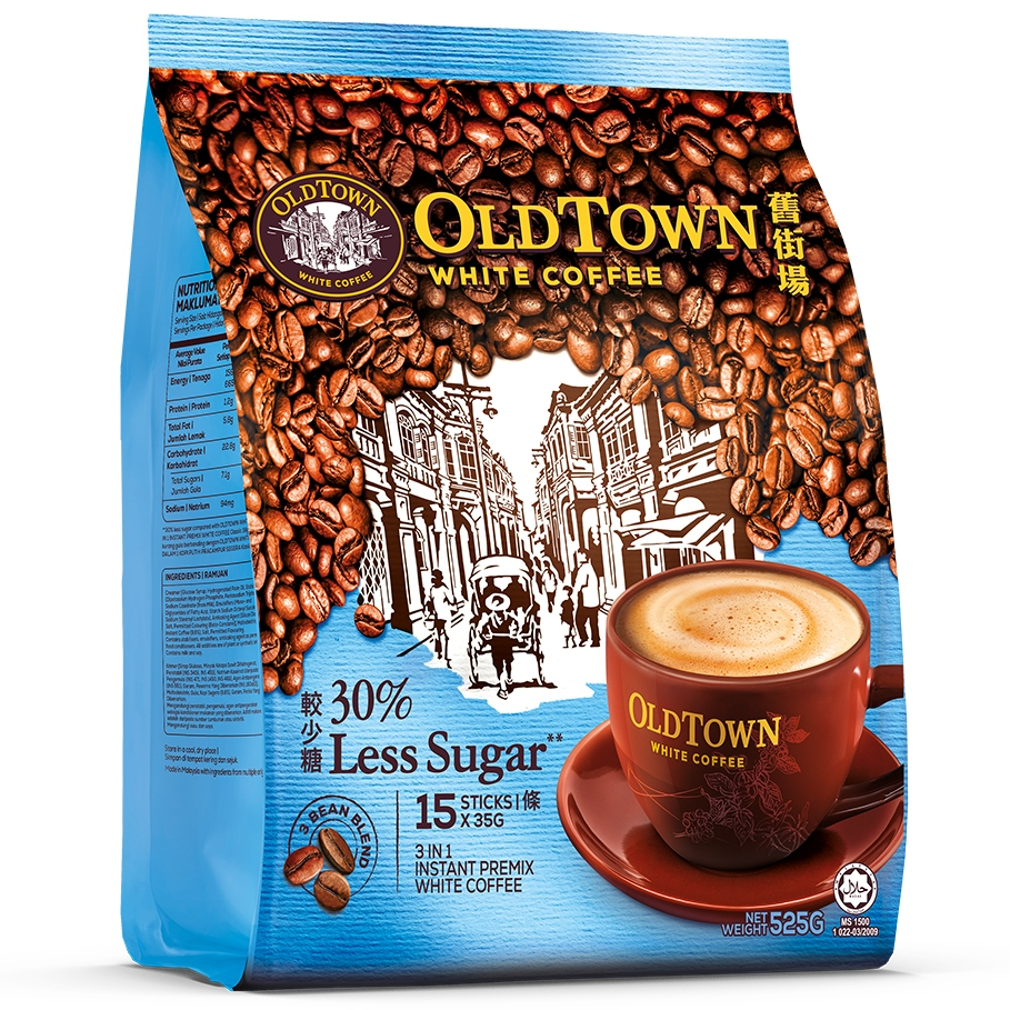 OLDTOWN WHITE COFFEE 30% LESS SUGAR 15 STICKS X 35G | Shopee Malaysia
