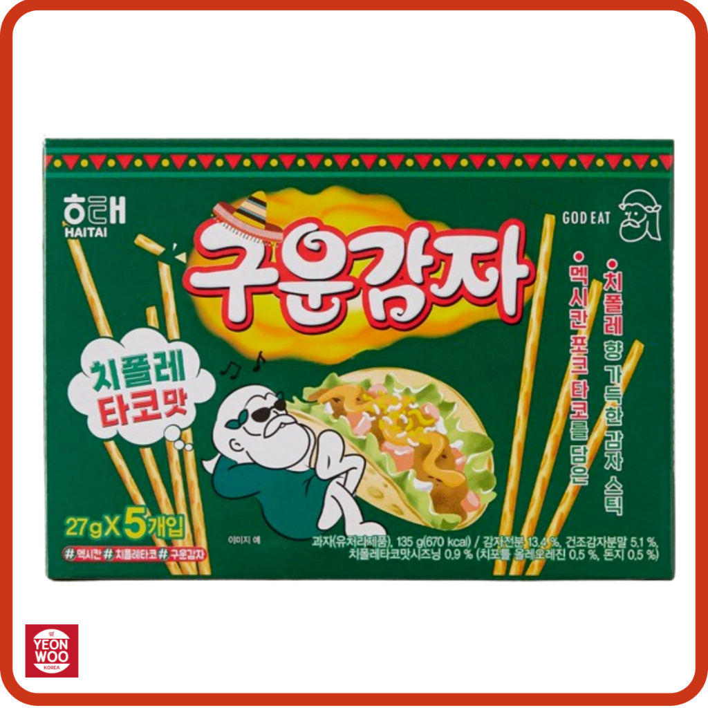 [Haitai] ⚡ New⚡ Roasted Potato ChapoleTaco Flavor 135g(27g×5) from korea | Shopee Malaysia