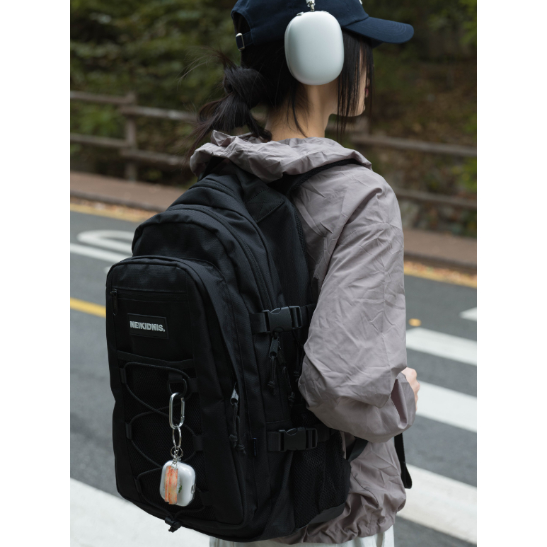 NEIKIDNIS Mesh String Backpack (Black / Light Beige) | Shopee Malaysia