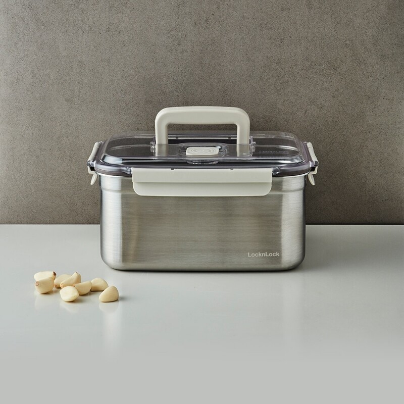 LocknLock 6.3L Breathing Stainless Steel Kimchi Storage Container Case ...