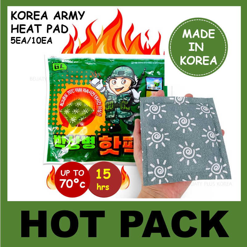Korean soldier Park's hand warmer 150g 5ea/10ea Heat pad Hot pack Army Heat pads | Shopee Malaysia